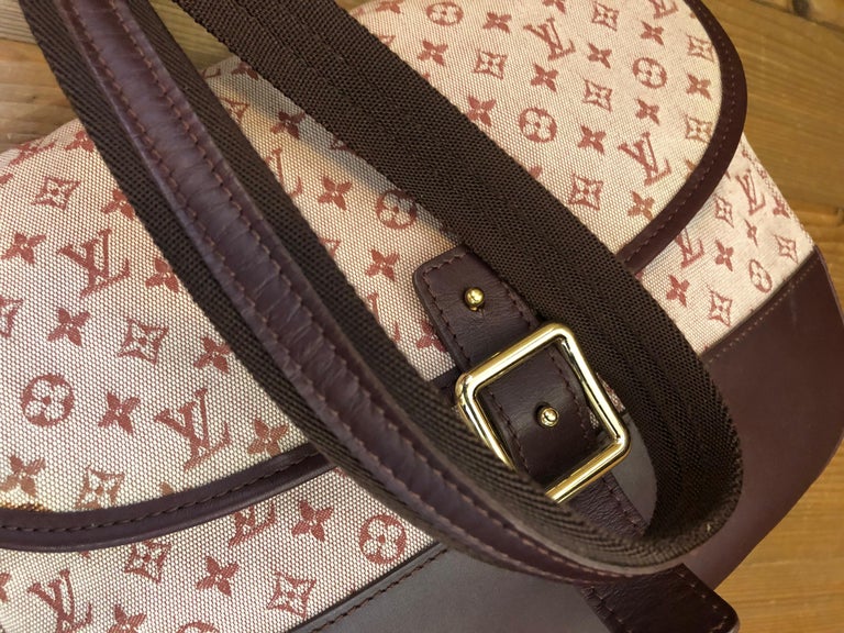 2003 LOUIS VUITTON Mini Lin Berangere Messenger Bag GM Burgundy my For ...