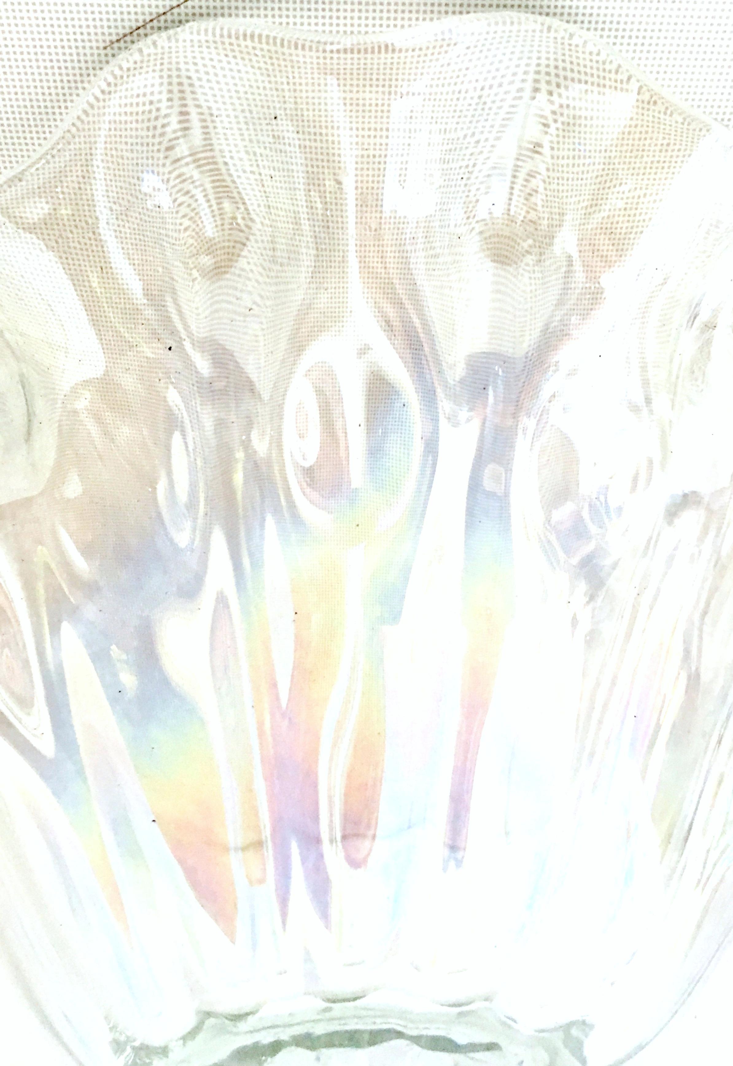 2004 Art Glass Iridescent Ruffle Center Bowl by, Kevin Fulton For Sale ...