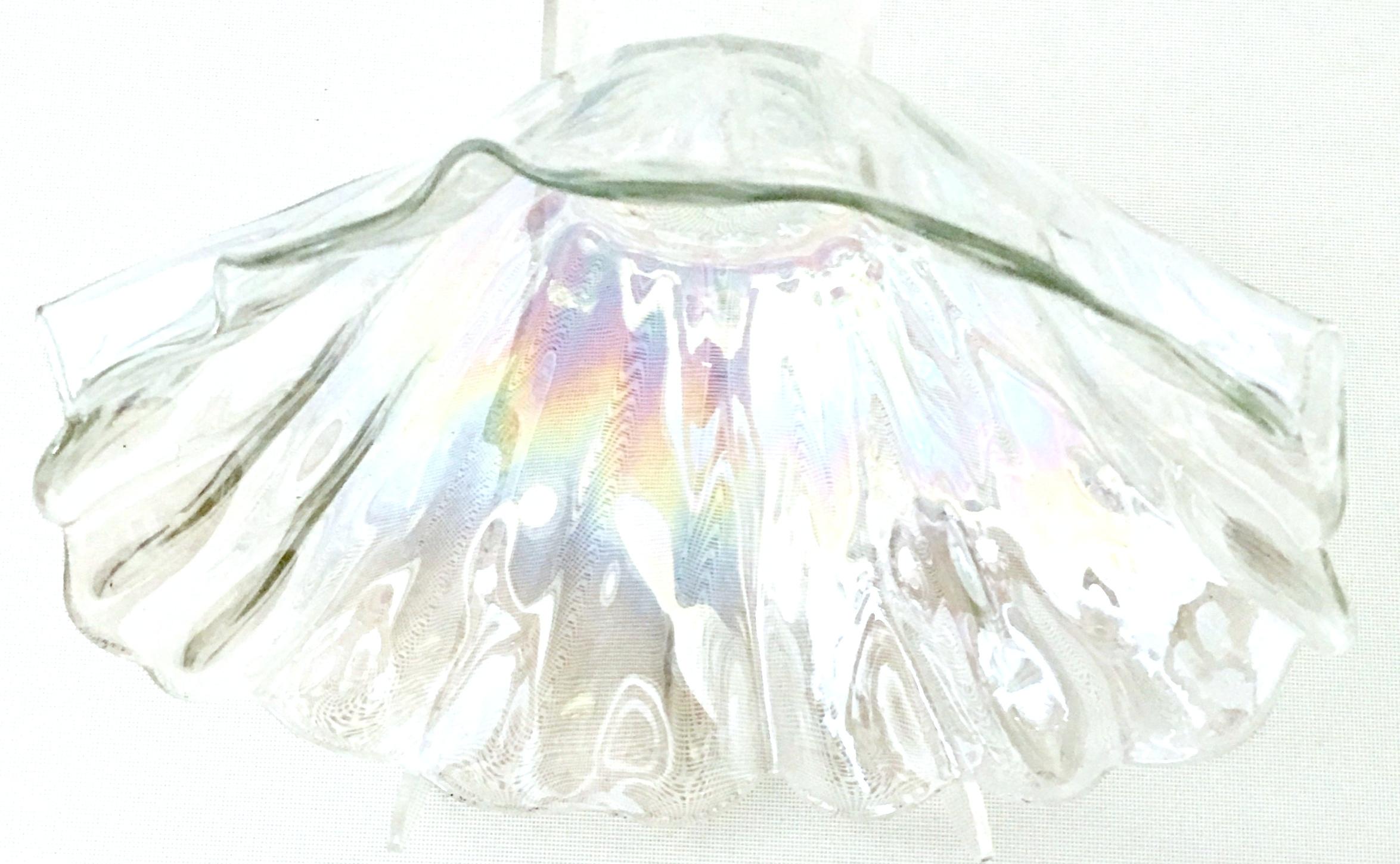 2004 Art Glass Iridescent Ruffle Center Bowl by, Kevin Fulton For Sale ...