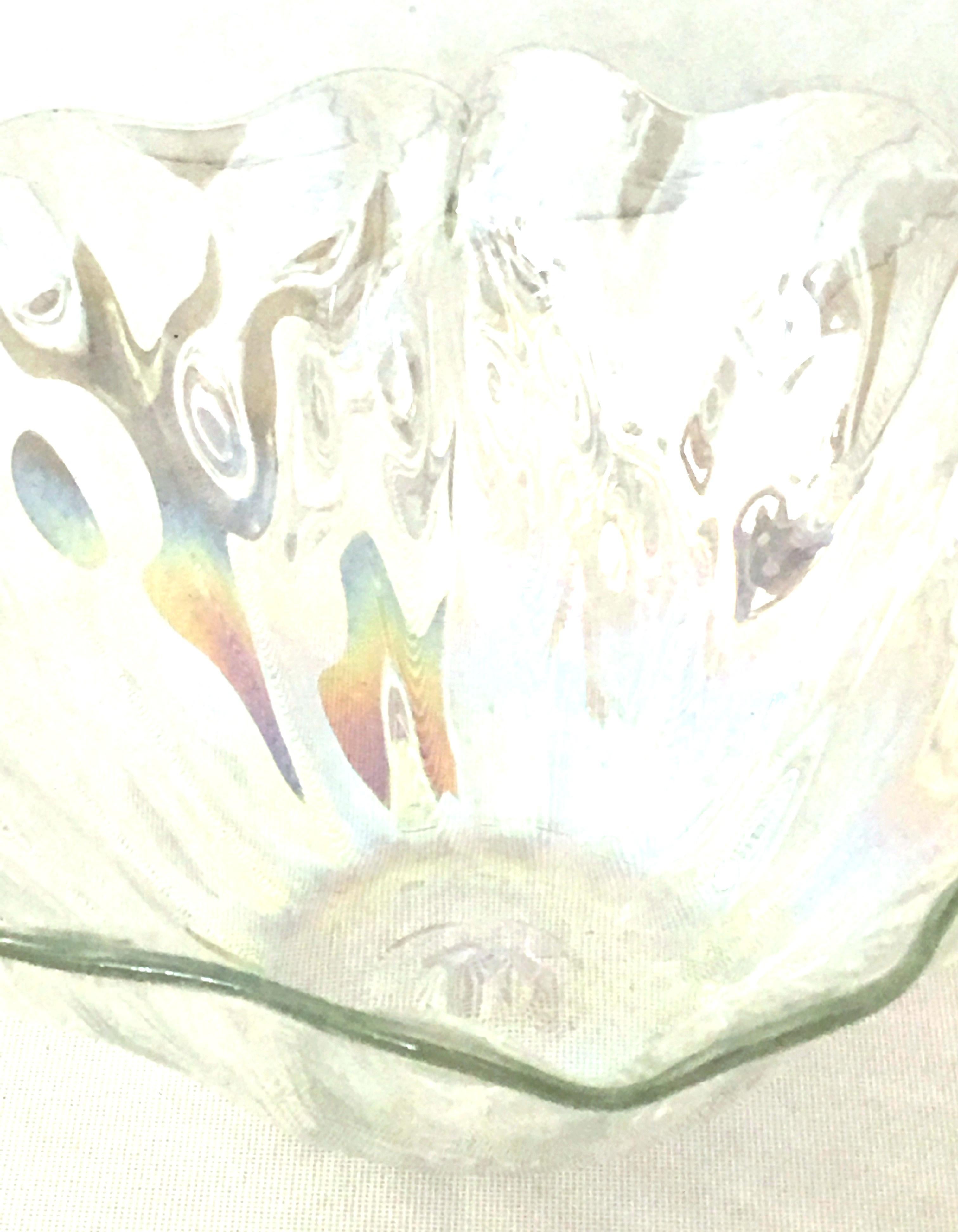 2004 Art Glass Iridescent Ruffle Center Bowl by, Kevin Fulton For Sale ...