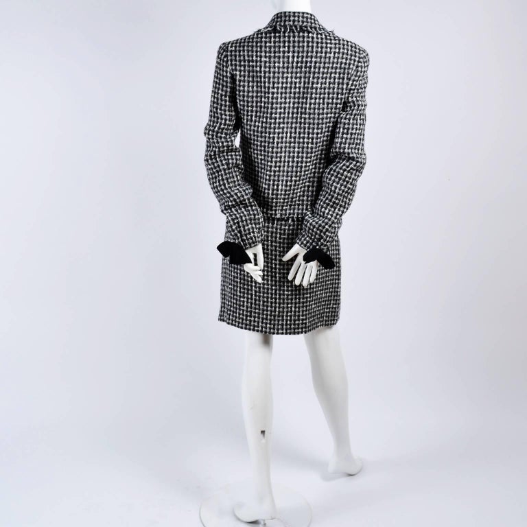 Chanel Black and White Lesage Tweed Suit with Bows and Fringe, 2004 at ...