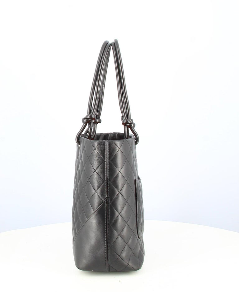 2005-2006 Chanel Cambon Quilted Handbag Black For Sale at 1stDibs