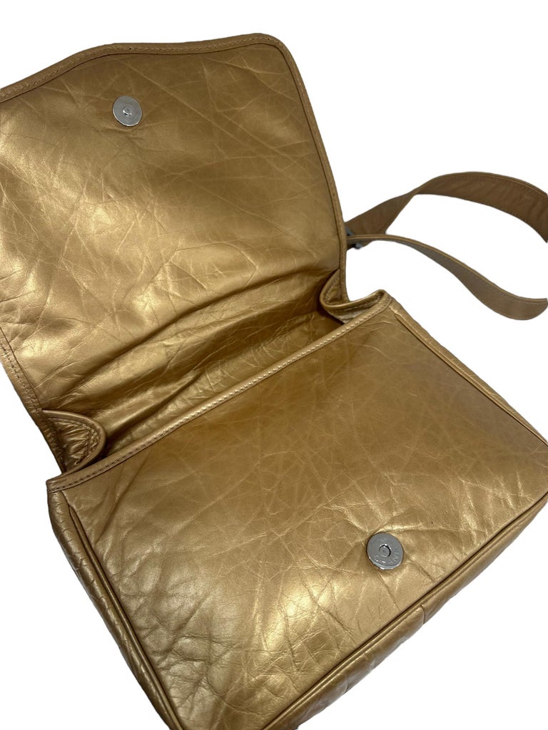 2005 Chanel Gold Crossbody Bag For Sale at 1stDibs