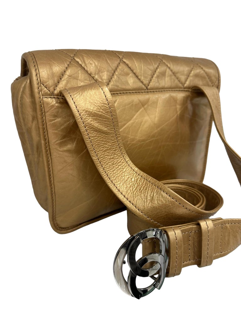 2005 Chanel Gold Crossbody Bag For Sale at 1stDibs
