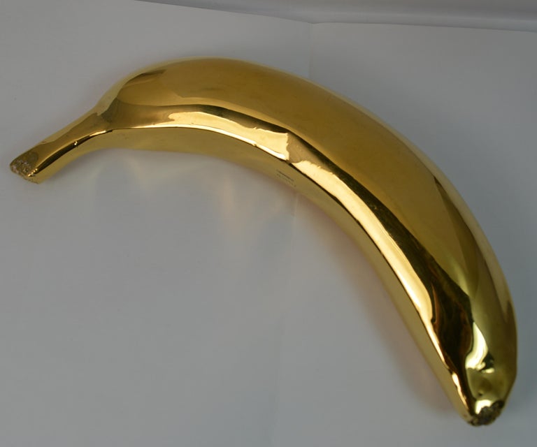 2005 Modern Hallmarked Sterling Silver Novelty Gilt Banana Paperweight ...