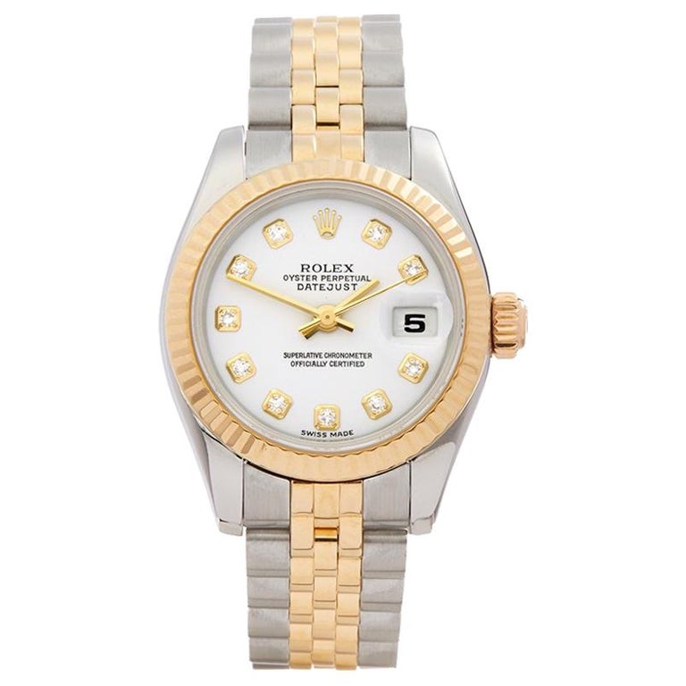 2005 Rolex Datejust Steel and Yellow Gold 179173 Wristwatch at 1stDibs