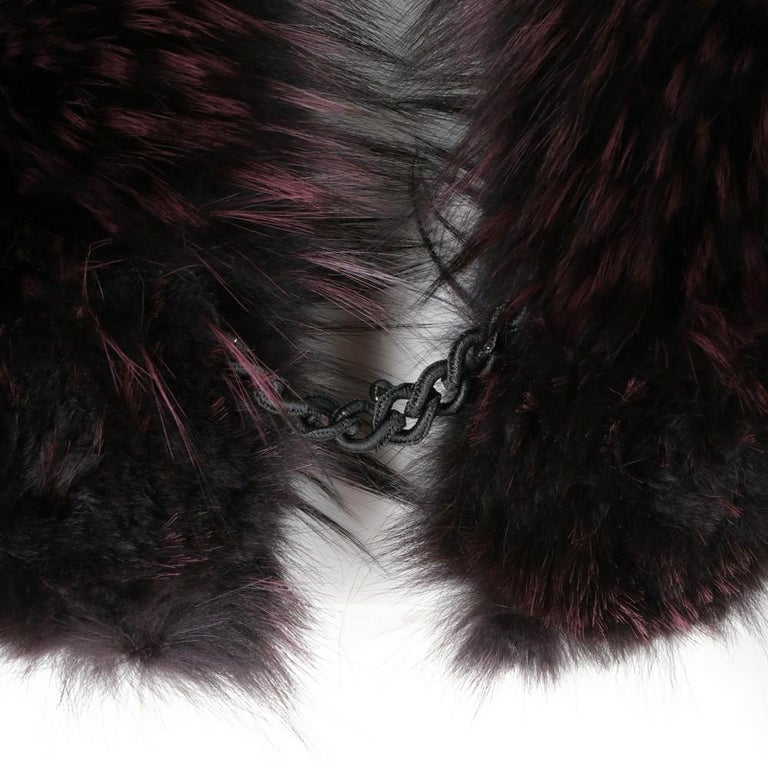 2005s Gianfranco Ferré purple colored silver fox cropped cape For Sale ...