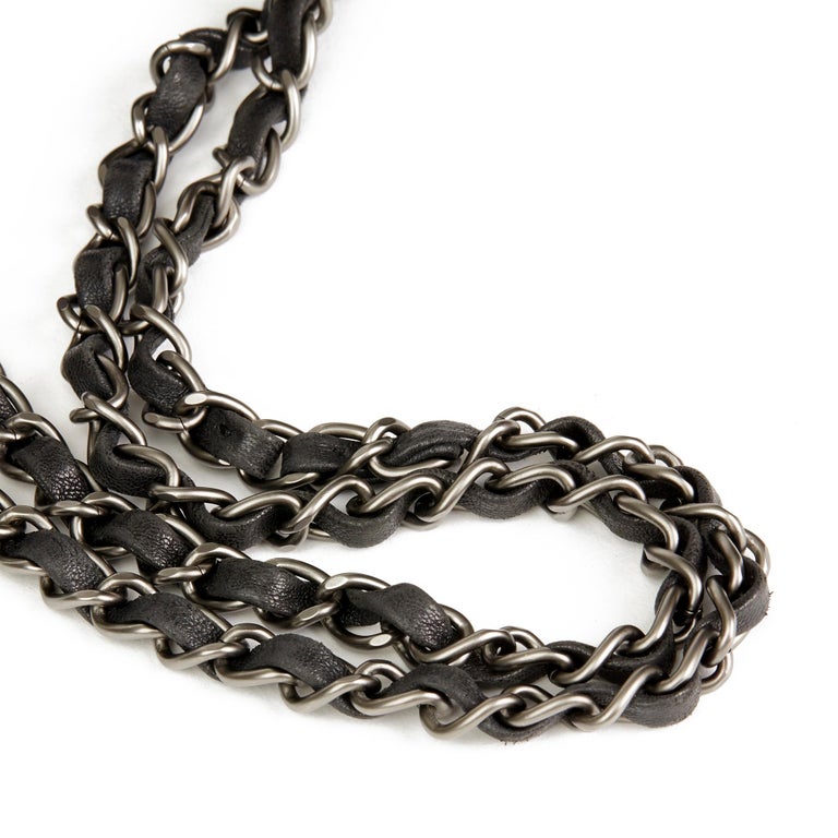 2007 Chanel Black Quilted Aged Calfskin Leather 'Lion' Chain Around ...