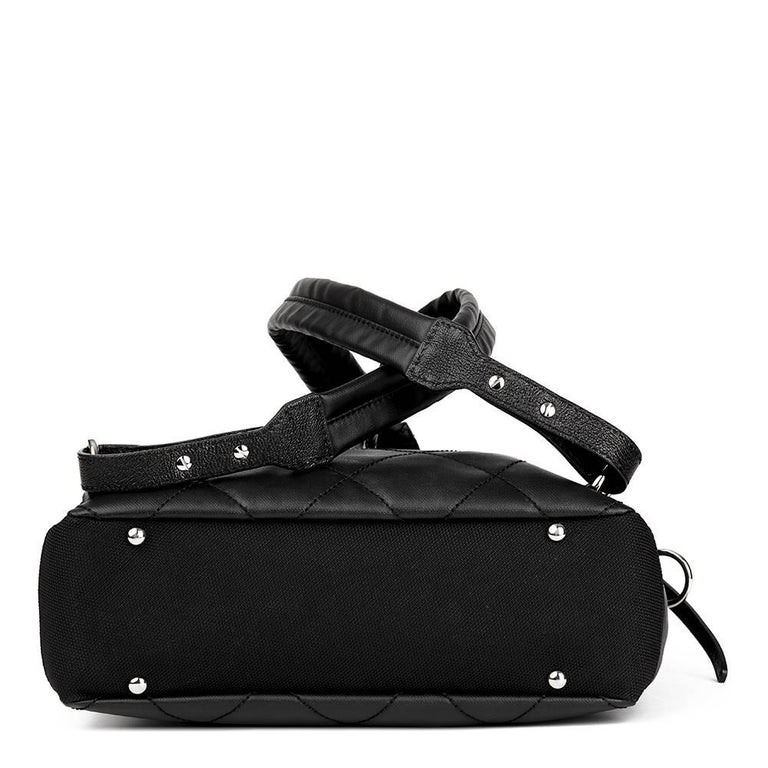 2008 Chanel Black Quilted Coated Canvas Convertible Backpack at 1stDibs ...