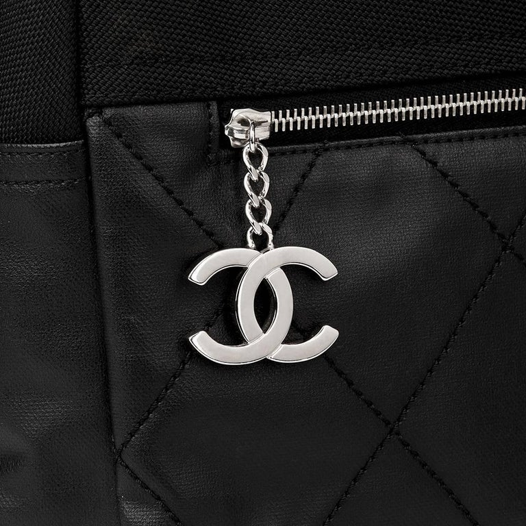 2008 Chanel Black Quilted Coated Canvas Convertible Backpack at 1stDibs ...
