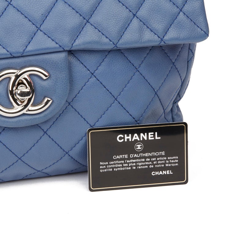 2008 Chanel Blue Quilted Caviar Leather Jumbo Classic Single Flap Bag ...