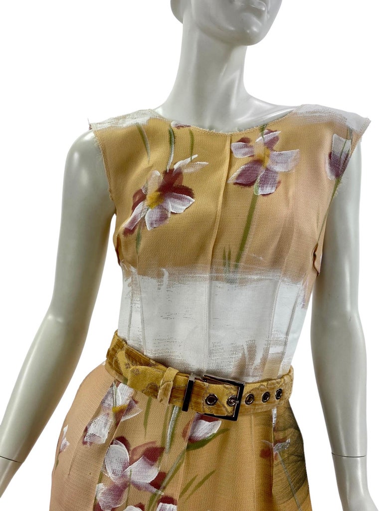 2008 Dolce and Gabbana Hand Painted Limited Edition 46/150 Runway Dress ...