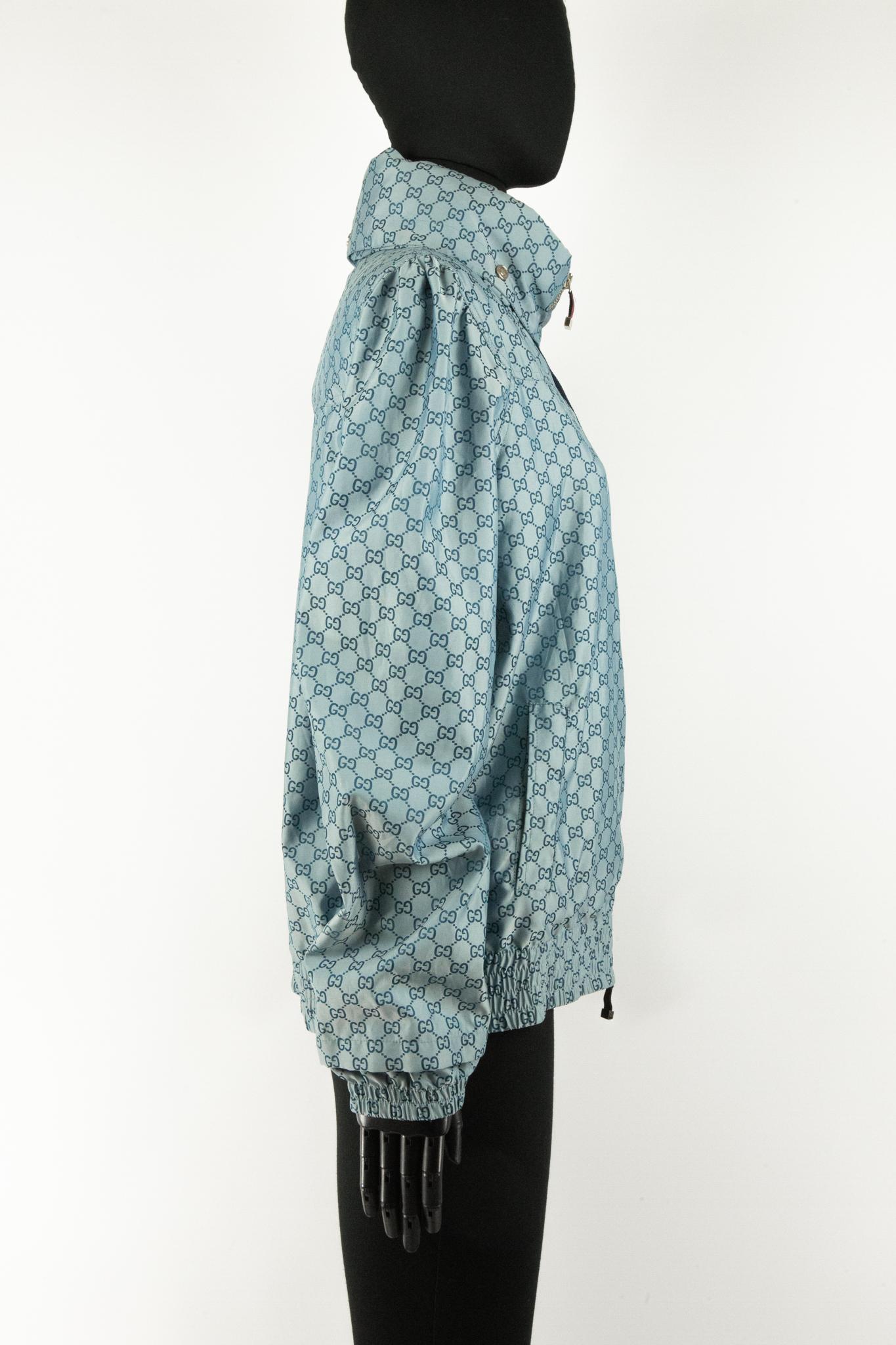 2008 Gucci Light Blue Monogram Jacket at 1stDibs | gucci light jacket ...