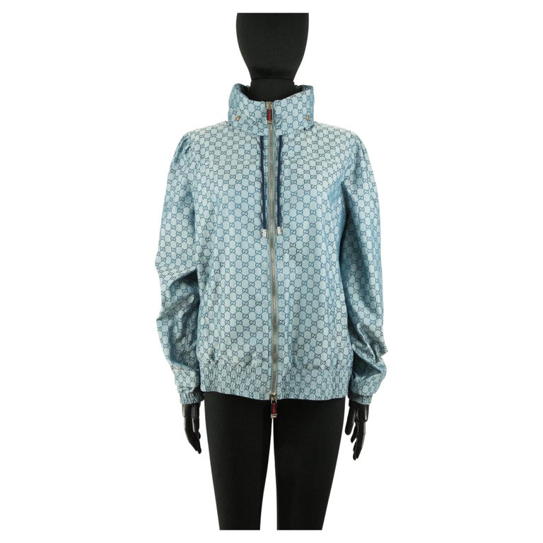 2008 Gucci Light Blue Monogram Jacket at 1stDibs