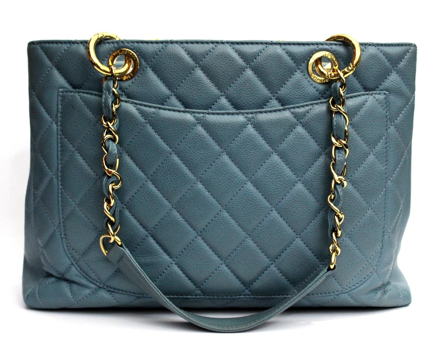 2009\2010 Chanel Light Blue Leather Gst Bag at 1stDibs | chanel gst ...