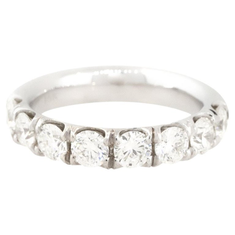 2.01 Carat Round Brilliant 8 Diamond Wedding Band 14 Karat In Stock For ...
