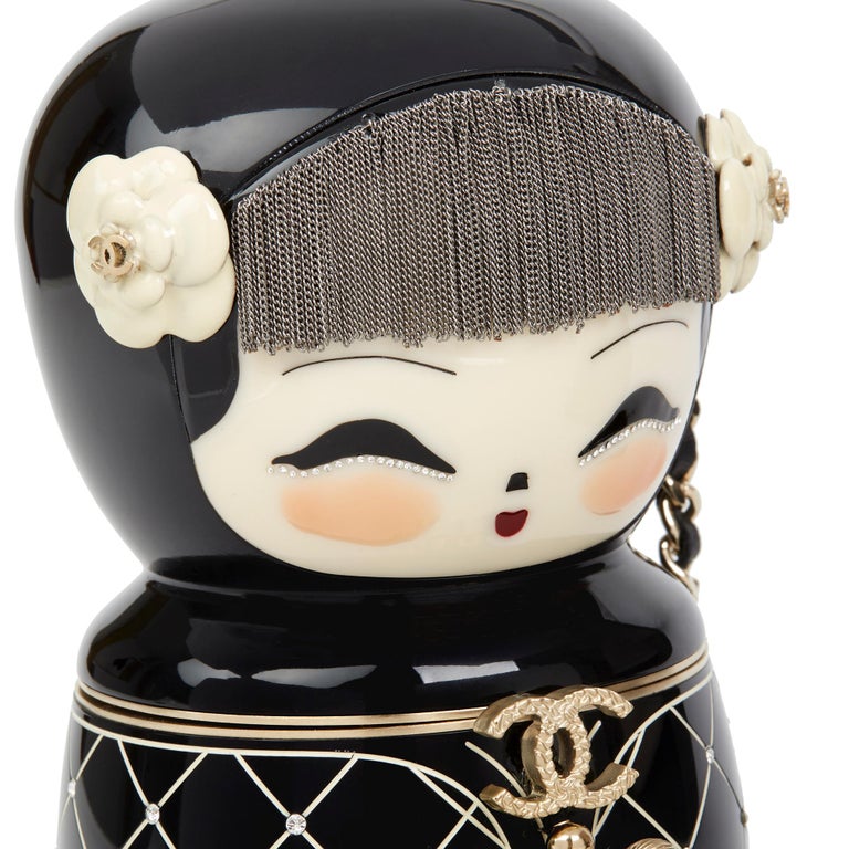 2010 Chanel Black Plexiglass and Enamel Paris-Shanghai China Doll ...
