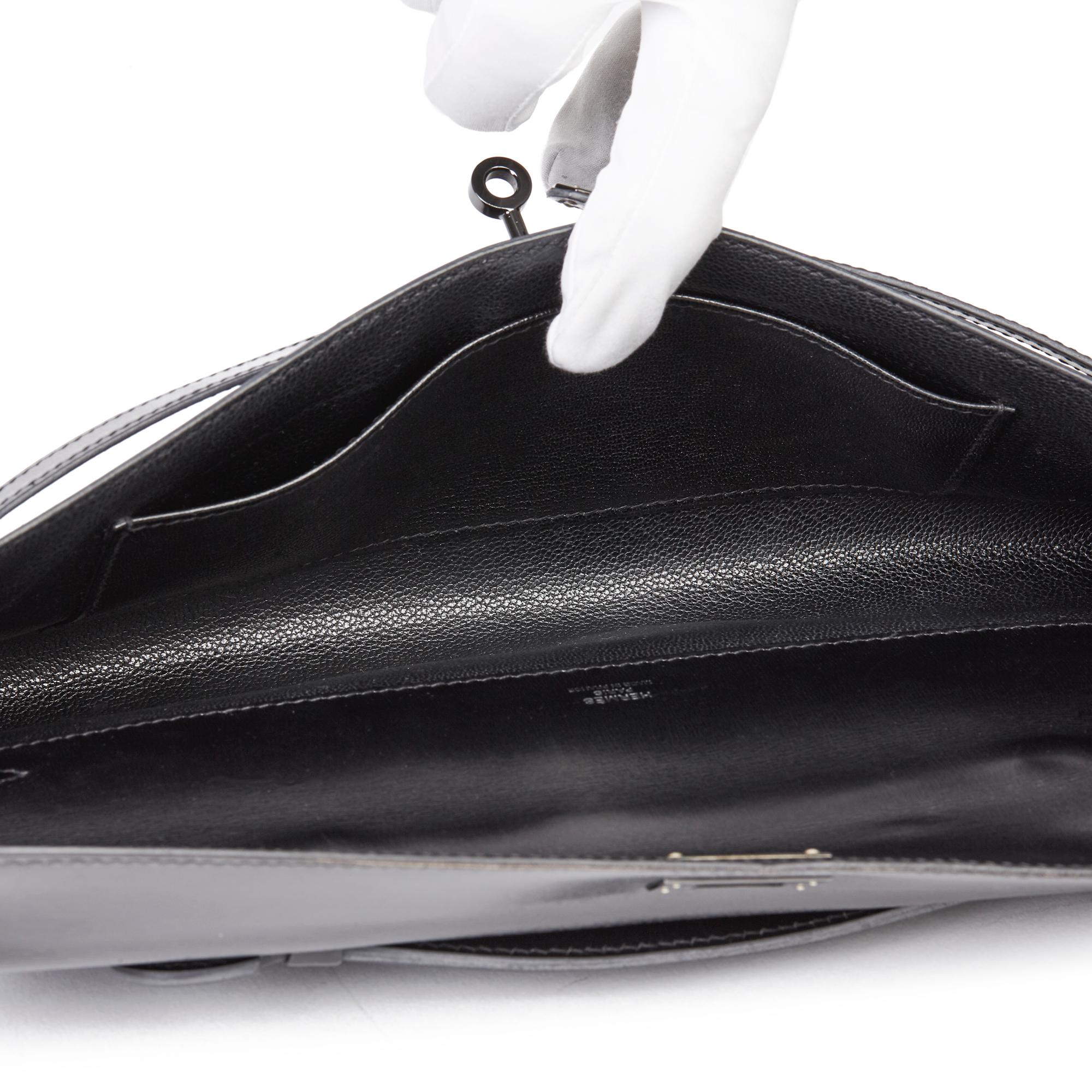 2010 Hermès Black Box Calf Leather SO Black Kelly Cut For Sale at 1stDibs