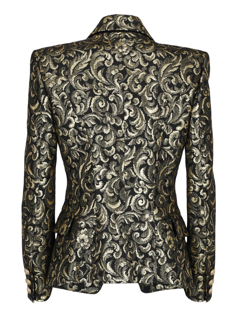 2010 Vintage Balmain Jacquard Lame Evening Blazer For Sale at 1stDibs