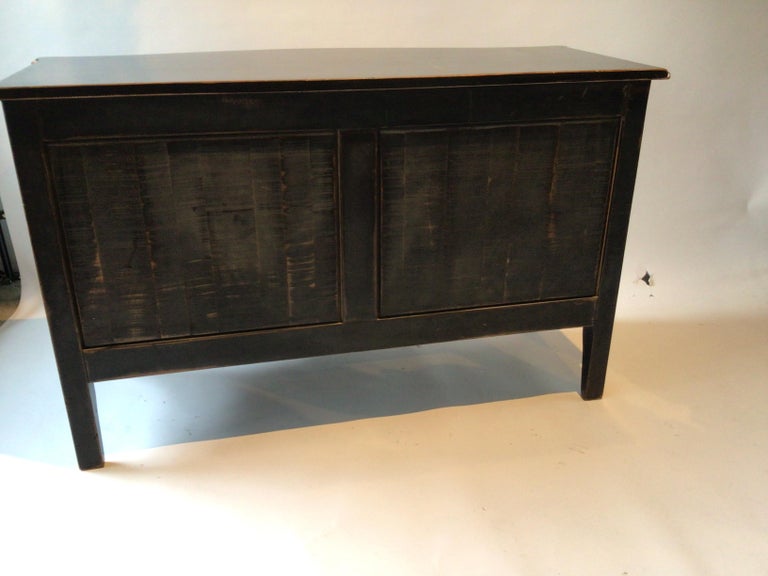 2010 Wood French Black Commode with Gilt Accents For Sale at 1stDibs