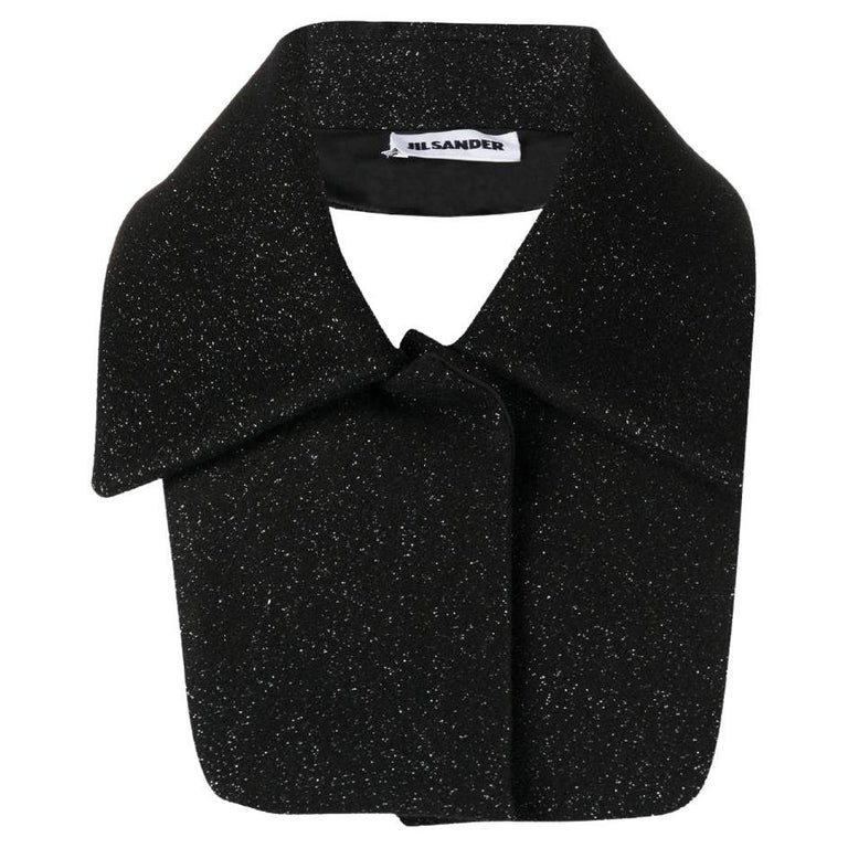 2010s Black French collar with lurex details For Sale at 1stDibs