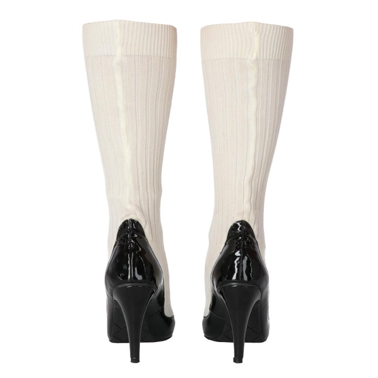 2010s Chanel Patent Sock Boots at 1stDibs