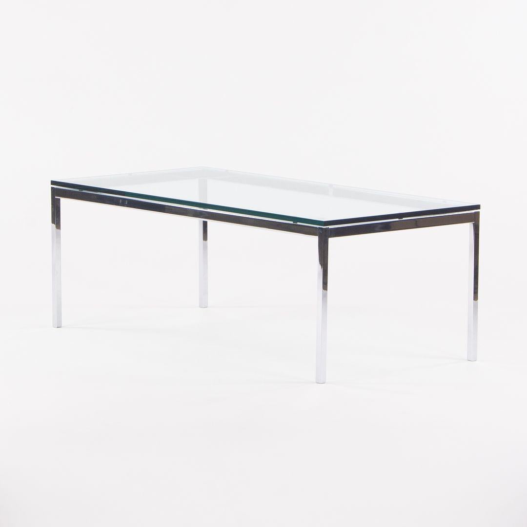 2010s Florence Knoll Coffee Table Model 2511 in Chrome and Glass 2x ...