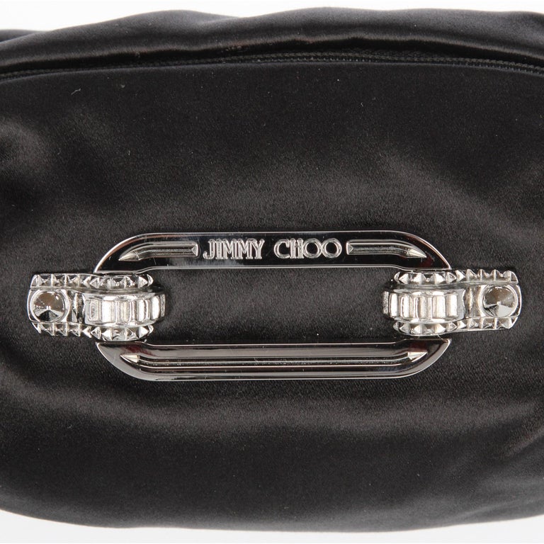 2010s Jimmy Choo Black Silk Satin Purse For Sale at 1stDibs