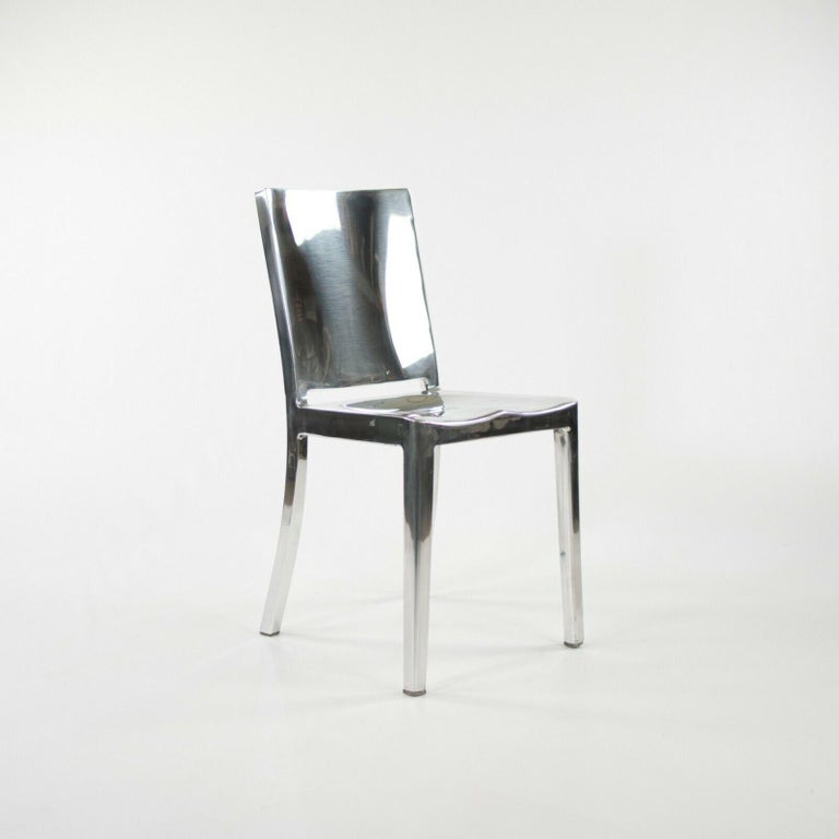 2010s Set of Eight Philippe Starck Emeco Hudson Polished Aluminum ...