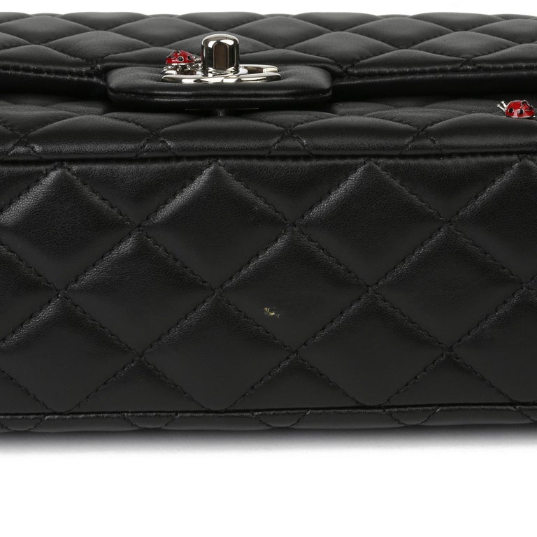 2011 Chanel Black Quilted Lambskin Lady Bug Medium Classic Single Flap ...