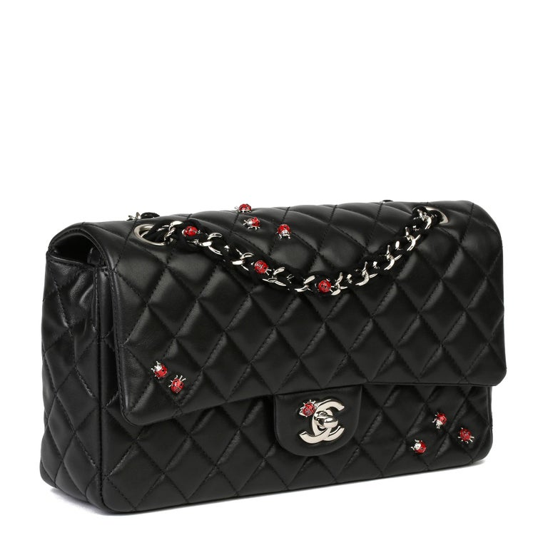2011 Chanel Black Quilted Lambskin Lady Bug Medium Classic Single Flap ...