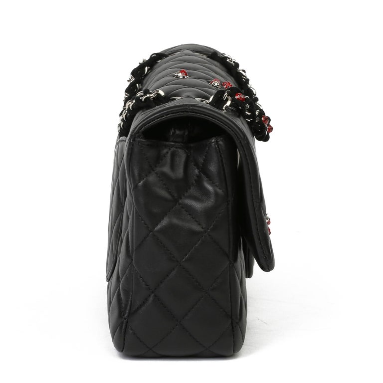 2011 Chanel Black Quilted Lambskin Lady Bug Medium Classic Single Flap ...