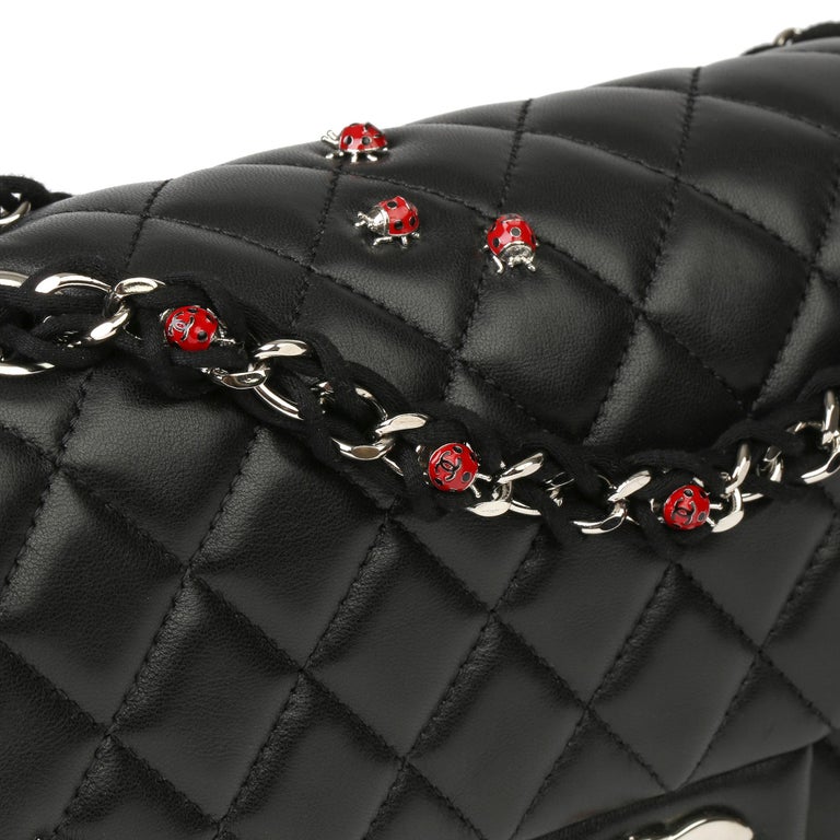 2011 Chanel Black Quilted Lambskin Lady Bug Medium Classic Single Flap ...