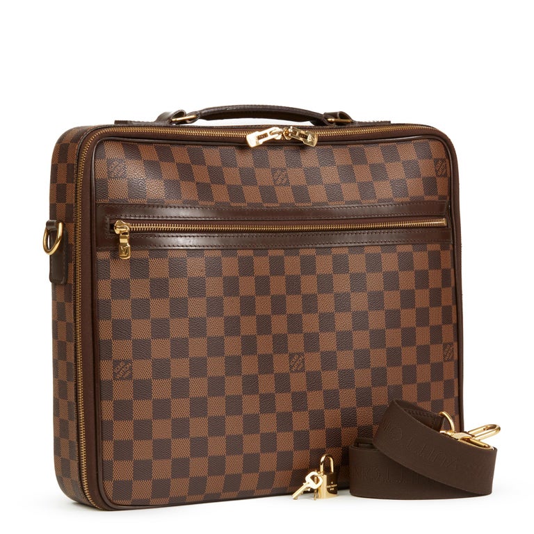 2011 Louis Vuitton Brown Damier Ebene Coated Canvas Sabana Computer ...