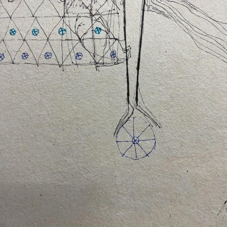 2011 Original Modern Art from Oaxaca Ink Drawing 2 on Custom Paper For ...