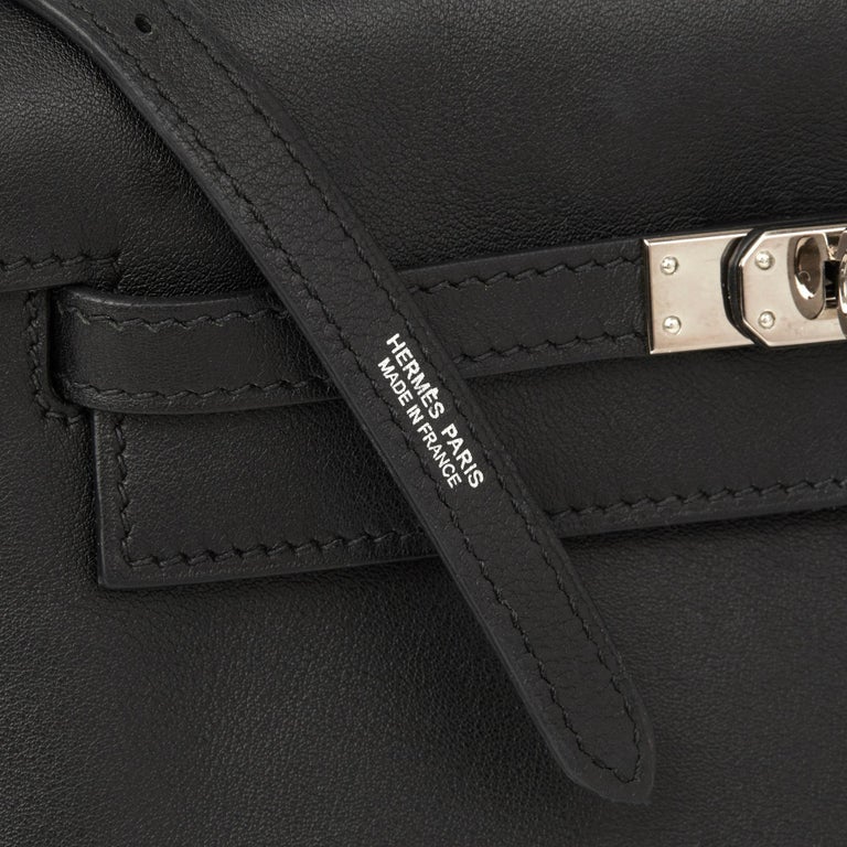 2012 Hermès Black Swift Leather Kelly Danse at 1stDibs