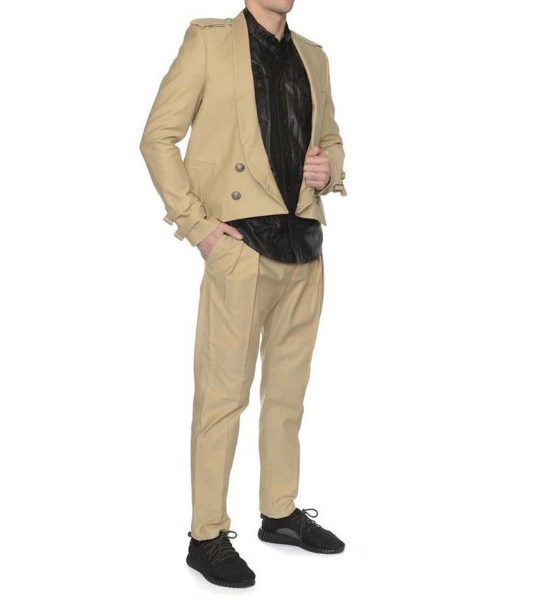 2013 Balmain Fitted Military Tuxedo Suit 56 - 46 For Sale at 1stDibs