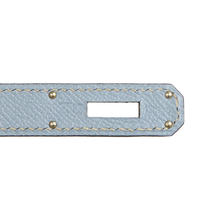 2013 Hermes Blue Lin Epsom Leather Kelly 35cm Sellier at 1stDibs | blue ...
