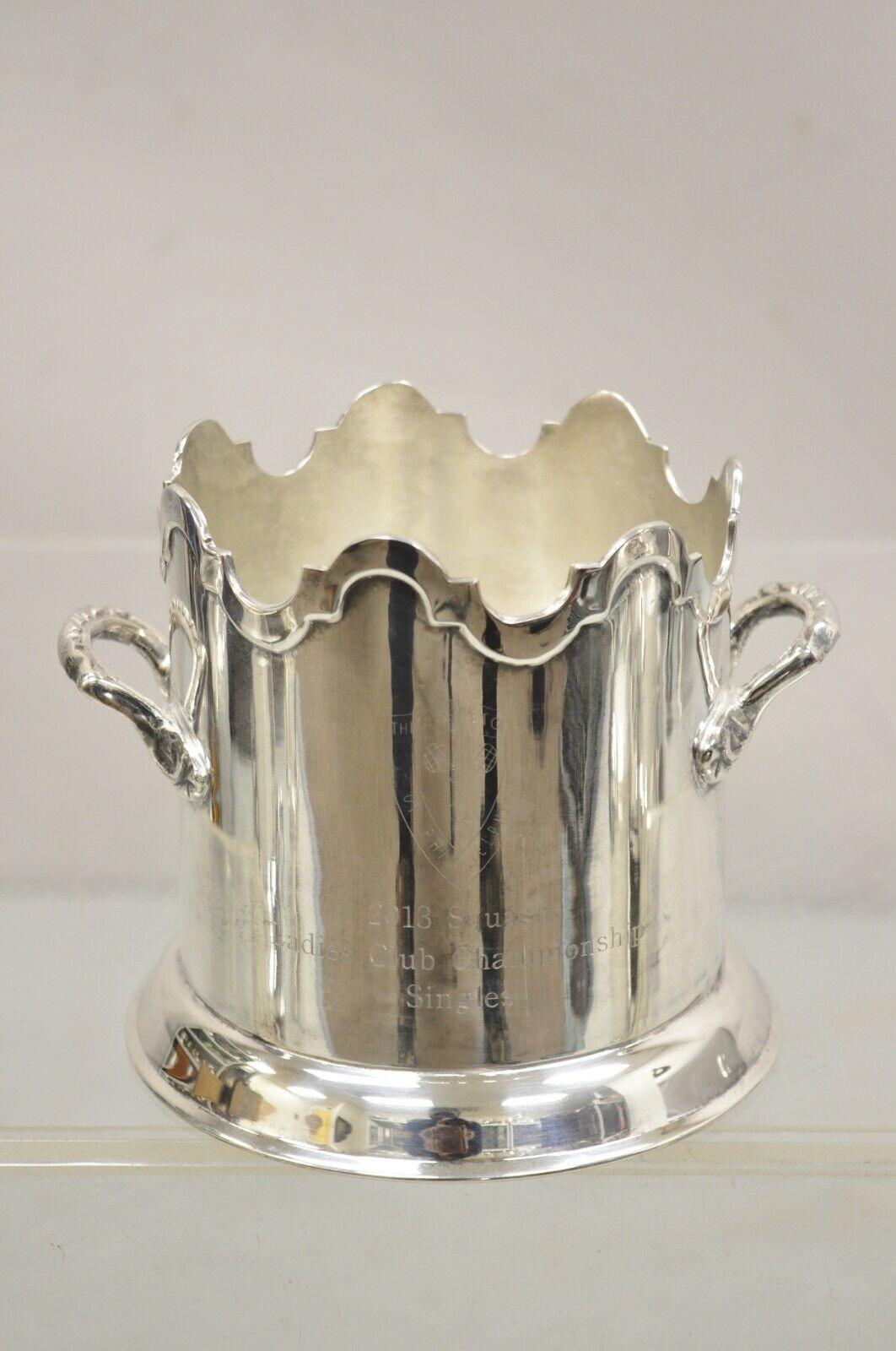 2013 Squash Racquet Club of Phila Silver Plated Award Trophy Cup Wine ...