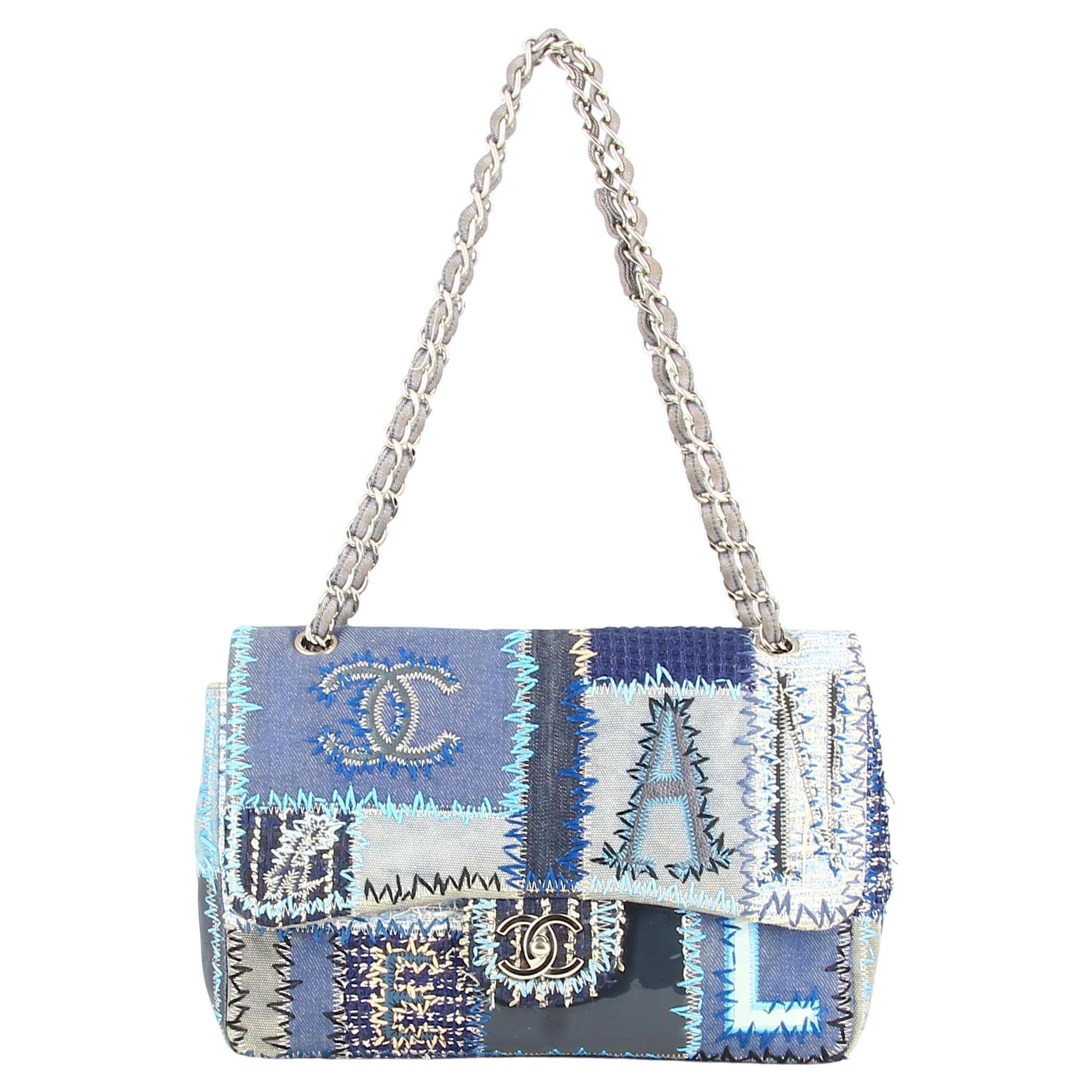 2014-2015 Chanel in Denim Blue Handbag Different Patterns at 1stDibs