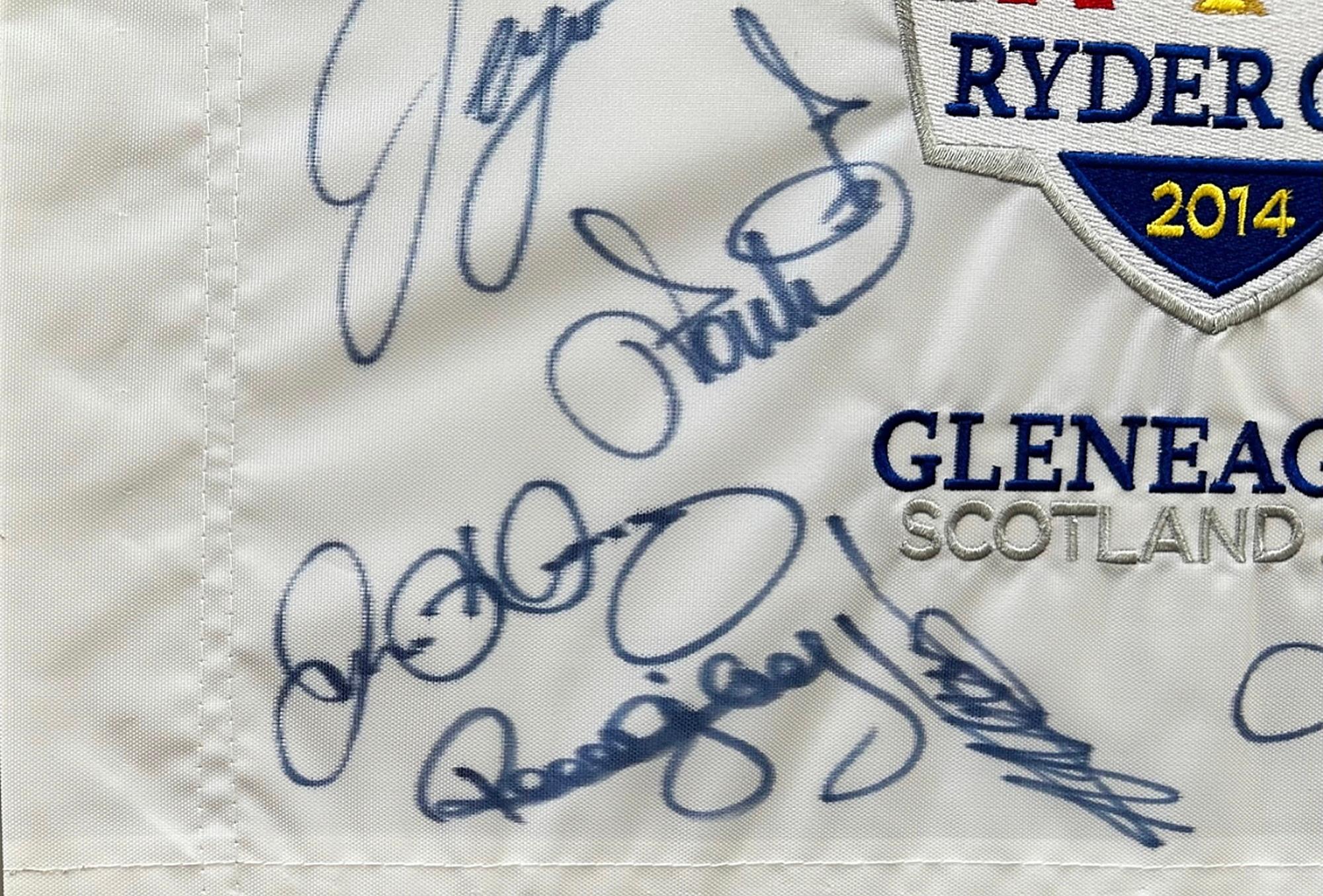 2014 Ryder Cup Signed Pin Flag For Sale at 1stDibs