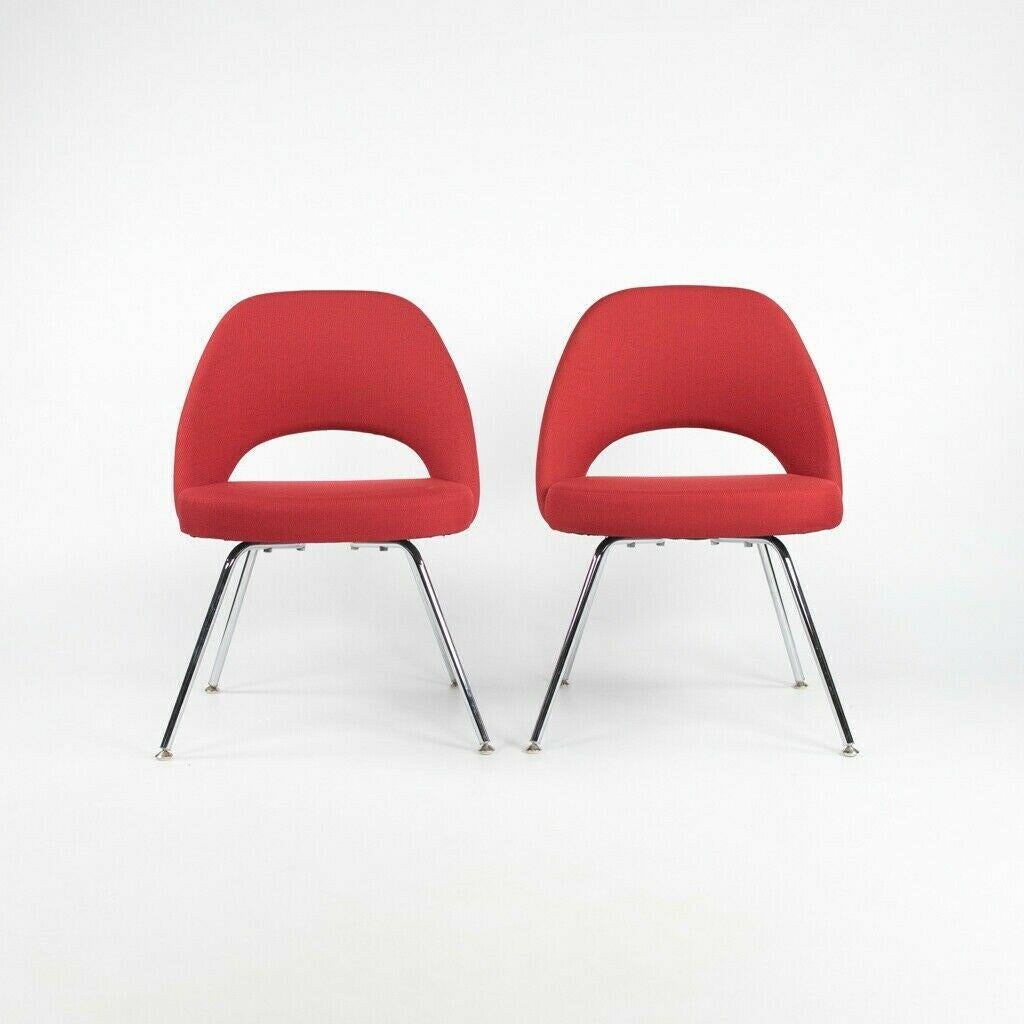 2015 Eero Saarinen for Knoll Armless Executive Dining Chair in Red ...
