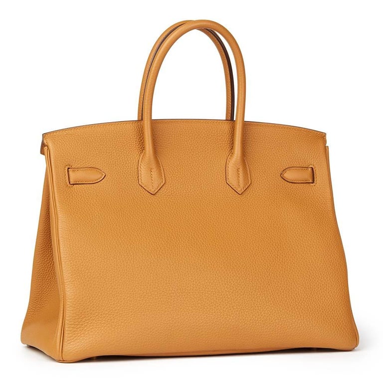 2015 Hermes Caramel Togo Leather Birkin 35cm at 1stDibs