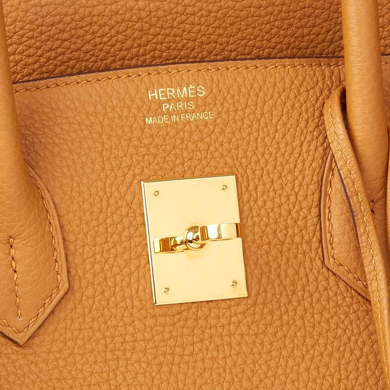 2015 Hermes Caramel Togo Leather Birkin 35cm at 1stdibs