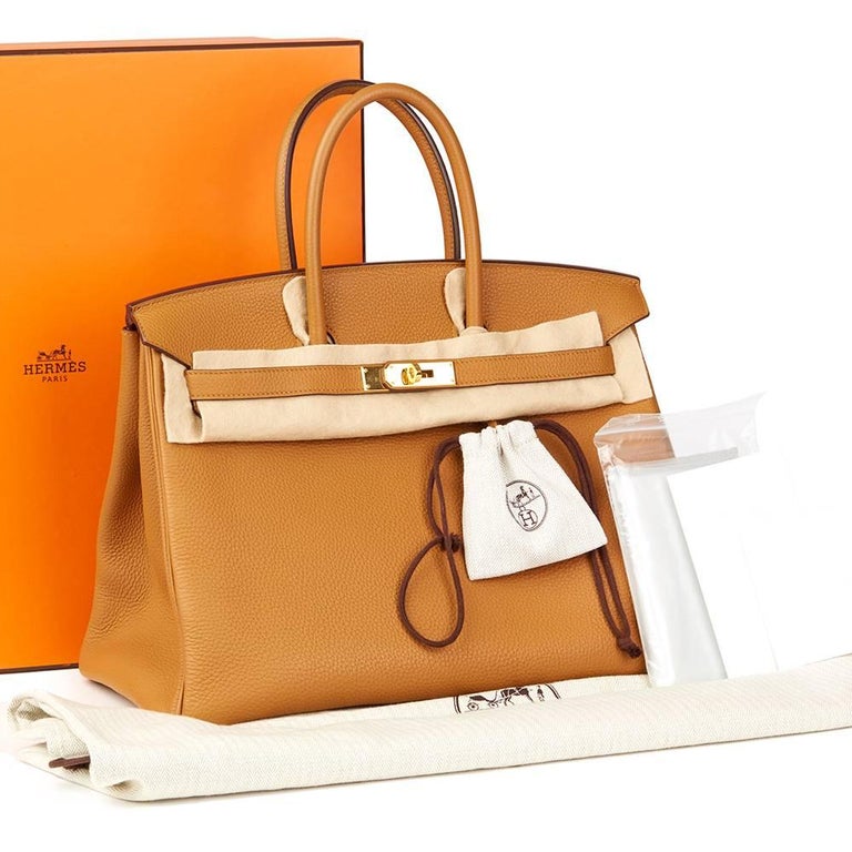 2015 Hermes Caramel Togo Leather Birkin 35cm at 1stDibs