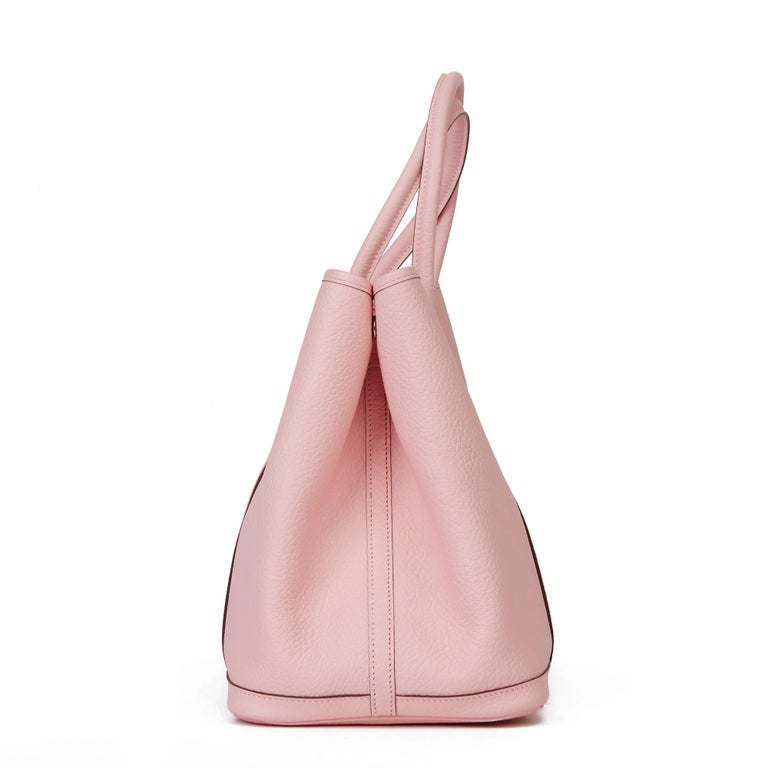2015 Hermès Rose Sakura Vache Country Leather Garden Party 36cm at ...