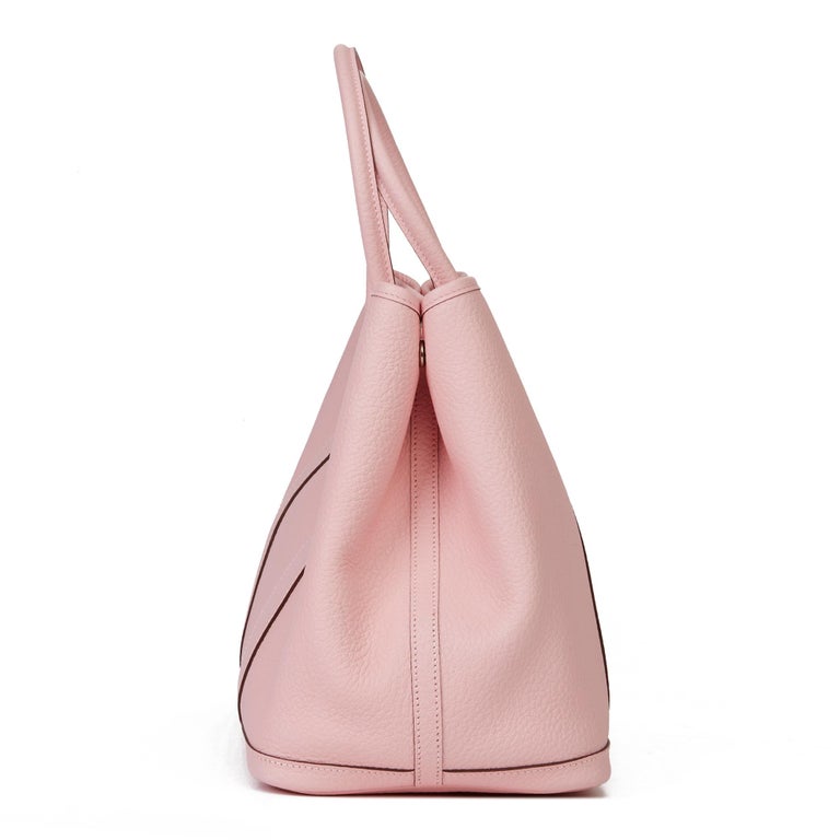 2015 Hermès Rose Sakura Vache Country Leather Garden Party 36cm at ...