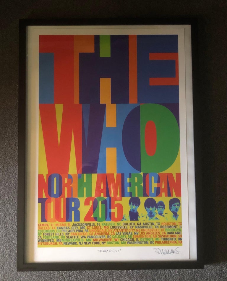 2015 The Who Concert Poster, North American Tour, Signed by Artist at ...