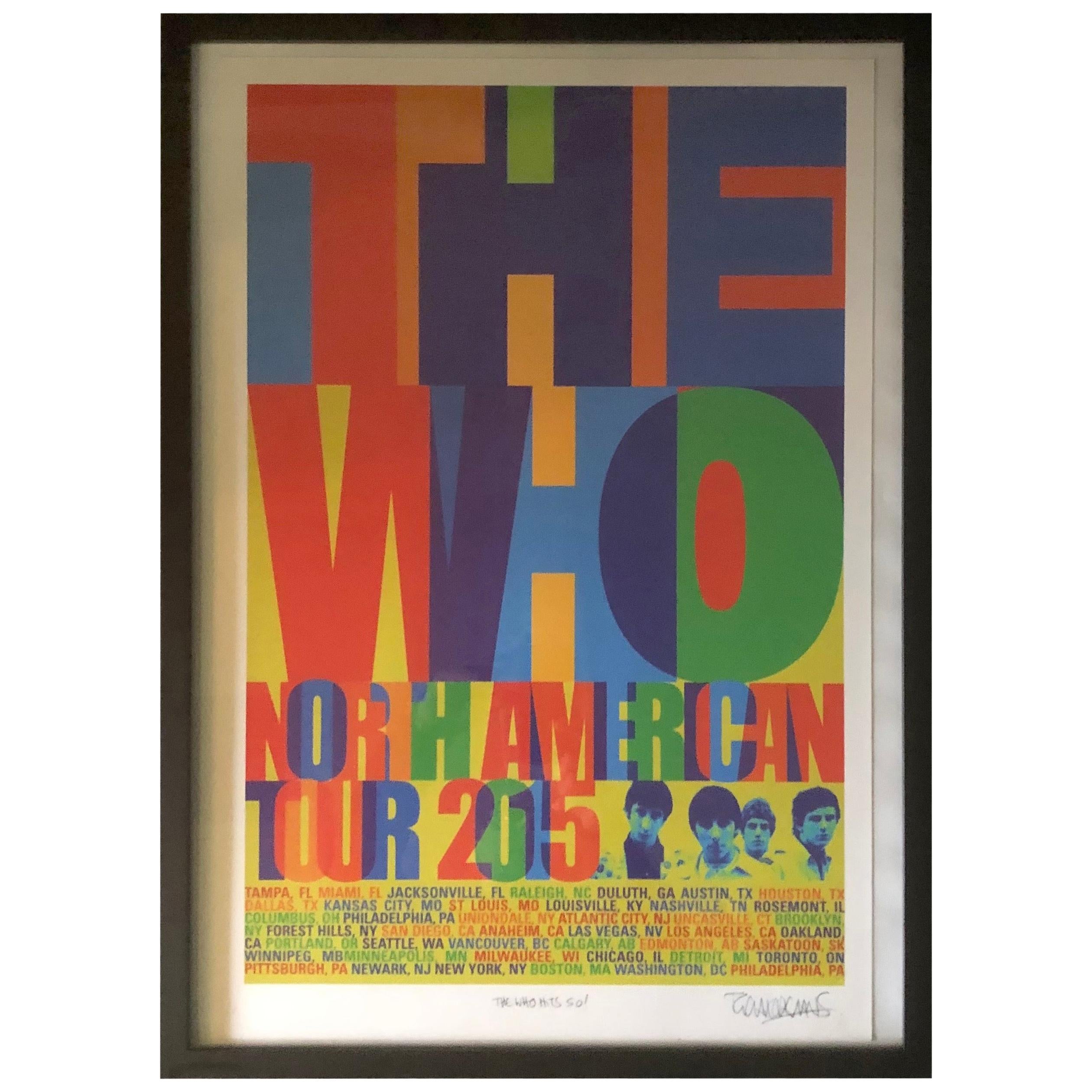 2015 The Who Concert Poster, North American Tour, Signed by Artist at ...