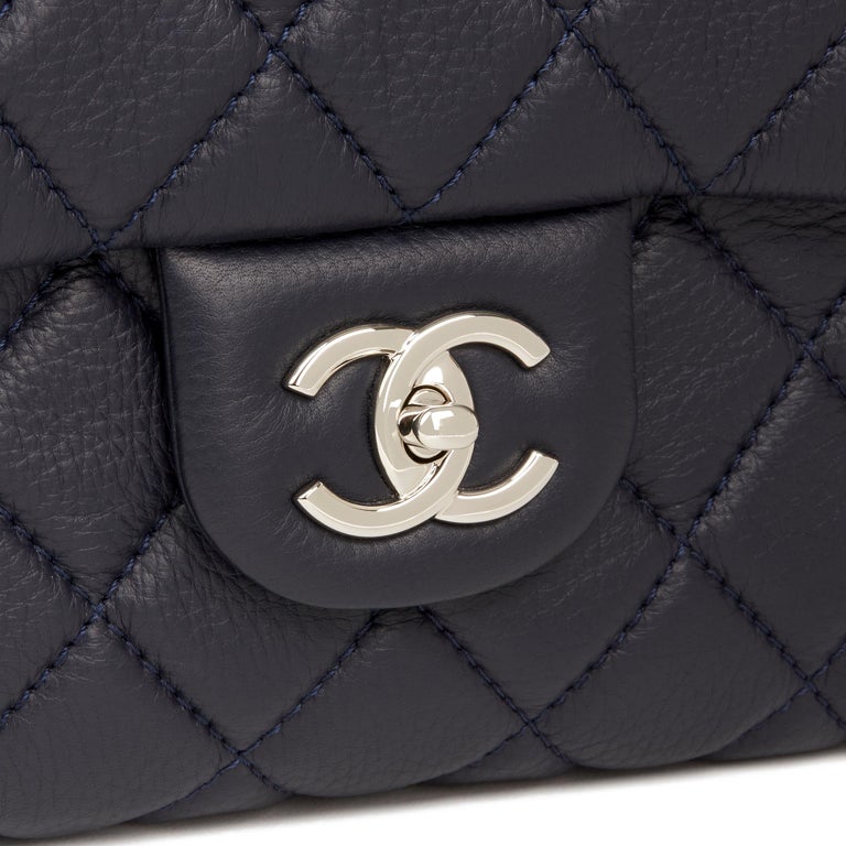 2016 Chanel Navy Quilted Calfskin Leather Jumbo Classic Camera Bag at ...